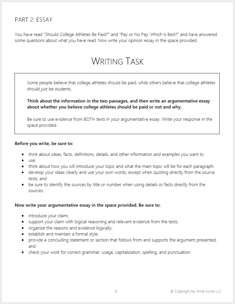 Smarter Balanced Assessments – Write Score