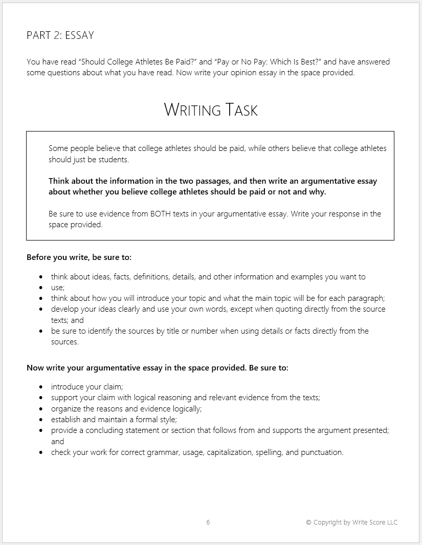 Smarter Balanced Assessments – Write Score