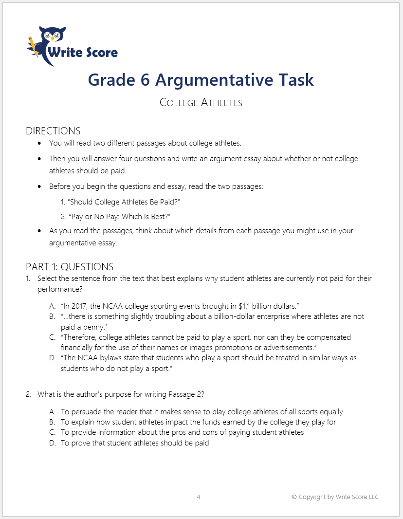 Smarter Balanced Assessments – Write Score