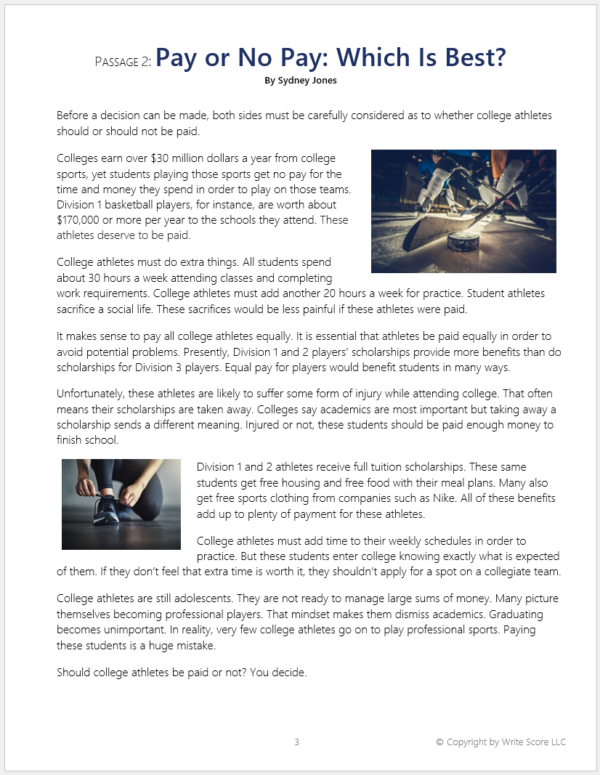 Smarter Balanced Assessments – Write Score