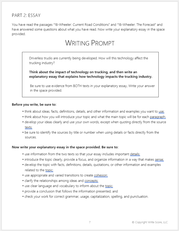 Smarter Balanced Assessments – Write Score