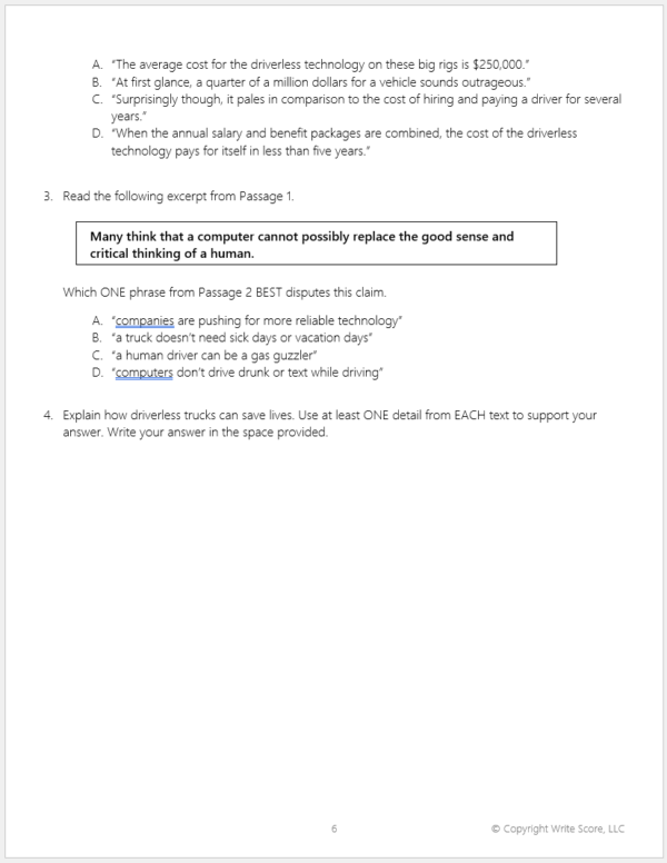 Smarter Balanced Assessments – Write Score