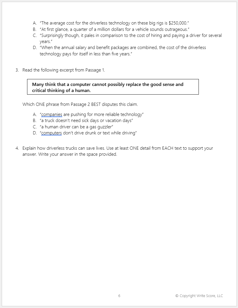 Smarter Balanced Assessments – Write Score
