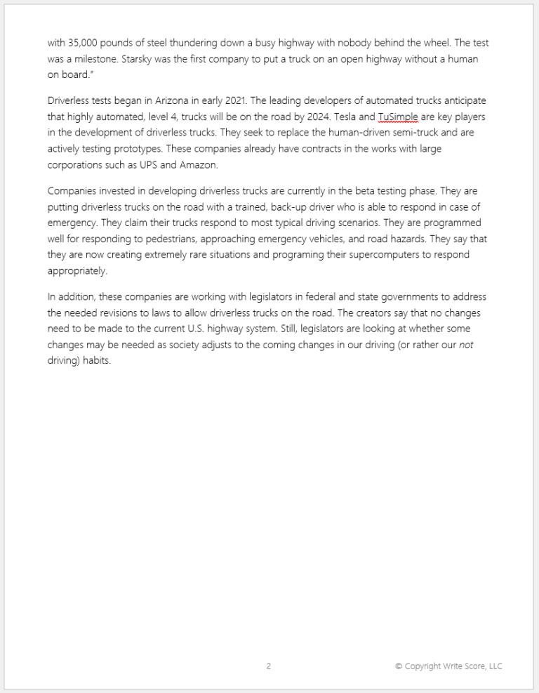 Smarter Balanced Assessments – Write Score