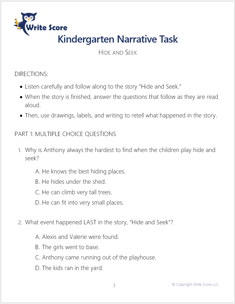 Smarter Balanced Assessments – Write Score