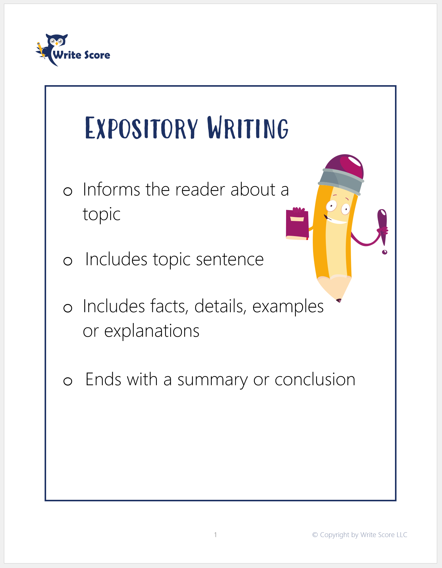 Robust Instructional Materials – Write Score