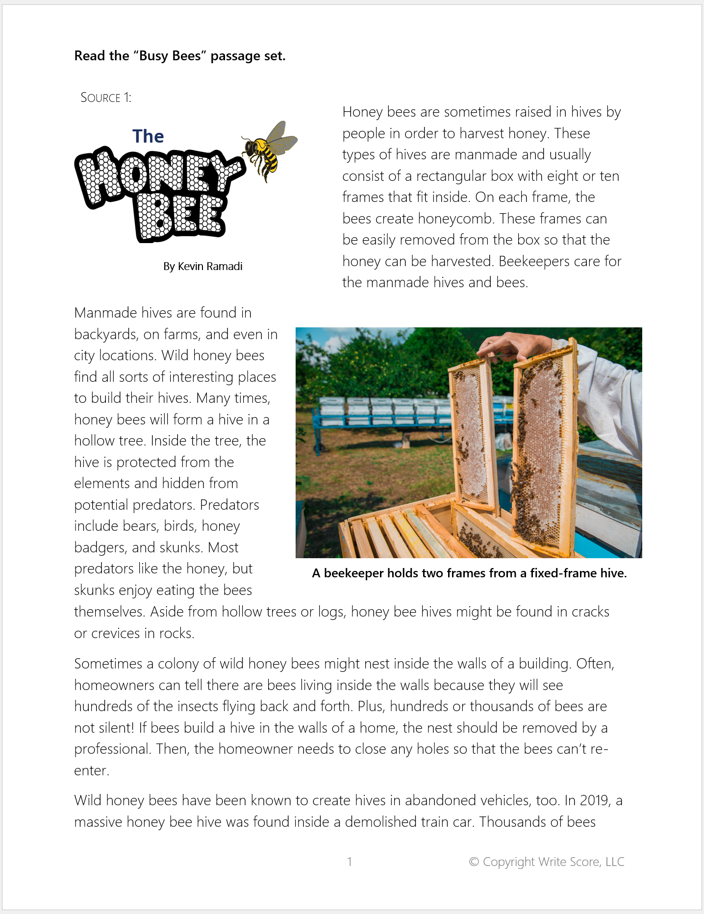 Florida’s B.E.S.T. Standards Assessments – Write Score